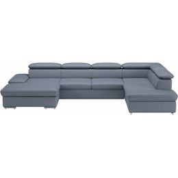 Sit & More Wohnlandschaft SIT & MORE, B:349cm H:73cm T:226cm, bunt, NaturLEDER, Sofas, "Valantine U-Form, B: 349 cm", mit Arm- & Kopfteilverstellung, optional
