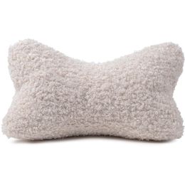 G&ouml;zze Nackenkissen G&Ouml;ZZE, B:40cm H:19cm L:25cm, beige, Polyester, Funktionskissen, "Curly Lesekissen Rolf"