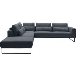 Ecksofa Musterring, B:308cm H:88cm T:200cm, grau, 85% Polyester, 15% Viskose, Wohnzimmer, Sofas, "JustB PM100 Federkern & Kaltschaum, bequem, Breite