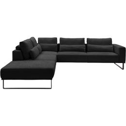 Musterring Ecksofa &raquo;JustB! PM100 Federkern & Kaltschaum, bequem, Breite 308cm, L-Form&laquo; mit Sitztiefenverstellung und Kissen, mit Metallkufe, Ma&szlig;e 290x308 cm 