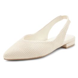 Lascana Damen Ballerina "Sling-Ballerina, Sandale", Gr. 36, beige, Obermaterial: 100% Textilmaterial. Decksohle: 100% Lederimitat. Futter: 100%