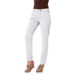 Damen Chinohose, wei&szlig;, Gr. 24, Linea Tesini BY HEINE, unifarben, 98% Baumwolle, 2% Elasthan, Hosen