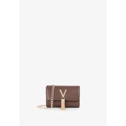 Valentino Bags Damen VALENTINO BAGS Umh&auml;ngetasche &raquo;DIVINA&laquo; Damen Handtasche, Schultertasche, Mini Bag mit Schmuckelement braun B/H/T: 17cm x 11,5cm x 