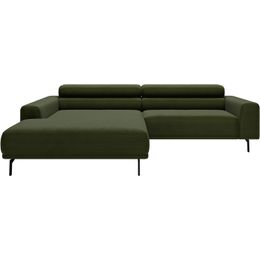 Sch&ouml;ner Wohnen Kollektion Ecksofa, B:258cm H:71cm T:217cm, gr&uuml;n, SCH&Ouml;NER WOHNEN-KOLLEKTION, 95% Polyester, 5% Nylon, Wohnzimmer, Sofas, "Tossa, Modernes Design trifft smarte