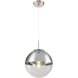 Globo LIGHTING H&auml;ngeleuchte "VARUS", 1, &Oslash; 25cm H: 120cm, 1 Stk., silber, Wohnzimmer, Leuchten, H&auml;ngeleuchte f&uuml;r Esszimmer & Wohnzimmer Nickel