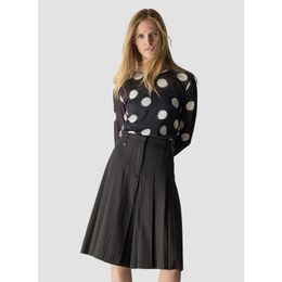Lecomte Damen Print-Shirt "T-Shirt"schwarz, Gr. 42, gepunktet, 100% Polyester, Shirts