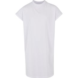 Urban Classics M&auml;dchen Shirtkleid "Urban Classics Damen Girls Turtle Extended Shoulder Dress", wei&szlig;, Gr. 146, unifarben, 100% Baumwolle, Kleider
