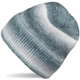 styleBREAKER Damen Strickm&uuml;tze "Strickm&uuml;tze Ombr&eacute;", grau, Modisch, Obermaterial: 80% Polyacryl PAN. 20% Wolle WO., M&uuml;tzen