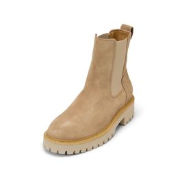Marc O'Polo MARC O'POLO Damen Chelseaboots "mit Profilsohle", Gr. 42, beige, Obermaterial: 100% Leder (Rind), unifarben, Schuhe