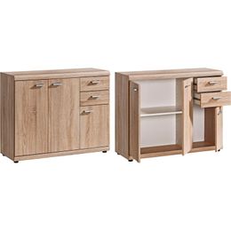 Procontour Sideboard &raquo;Sun BESTSELLER!&laquo; H&ouml;he 74cm mit variabel verstellbaren Einlegeboden braun B/H/T: 90cm x 74cm x 35cm
