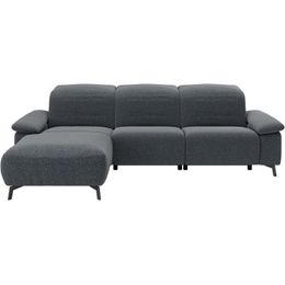 Ecksofa Musterring, B:280cm H:83cm T:180cm, grau, 100% Polyester, Wohnzimmer, Sofas, "MR 370, intelligenter Komfort im modernen Design", Optionale