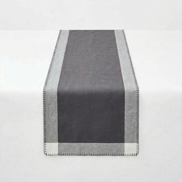 OTTO home Tischl&auml;ufer &raquo;Tischl&auml;ufer graut&ouml;ne 45x150cm&laquo; grau Baumwolle B/L: 45cm x 150cm, 1 Stk., rechteckig