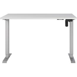 Schreibtisch Germania, B:120cm H:120cm T:80cm, silber, B&uuml;ro, Tische, "Boras", Breite 120/140/160/180 cm, Metallgestell, elektrisch h&ouml;henverstellbar