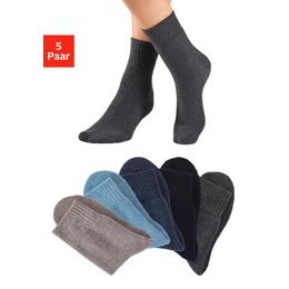 Lavana Damen Basicsocken "Damen und Herrensocken Thermosocken", Gr. 35, bunt, Baumwollmischung, Socken, f&uuml;r kalte Tage mit Vollfrottee