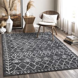 Sanat Teppich &raquo;Boho 8200 , auch als L&auml;ufer und in Rund&laquo; rechteckig 10 mm H&ouml;he Kurzflor, robust, Boho, Scandic, f&uuml;r Fussbodenheizung geeignet Kunstfaser B : 