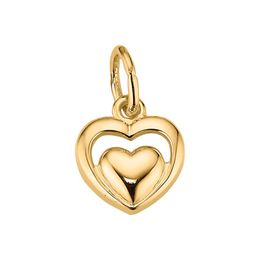 Firetti Damen Kettenanh&auml;nger &raquo;Schmuck Geschenk Gold 333 Halsschmuck Anh&auml;nger Herz in Herz&laquo; mit Zirkonia (synth.) Gelbgold 333, 0,29 g