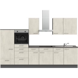 K&uuml;chenzeile Nobilia, B:330,3cm H:216,6cm T:60cm, wei&szlig;, Komplettk&uuml;chen-Sets, ""Riva I", NEU: individuell anpassbar mit gratis Profi-Beratung",
