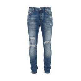 2Y Premium Herren Bequeme Jeans "2Y Premium 2Y Premium Peer Skinny Jeans", blau, Gr. 30, unifarben, 97% Baumwolle, 3% Elasthan, Jeans
