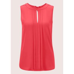 Madeleine Mode MADELEINE Damen Blusentop "Bluse &Auml;rmellose Bluse zum Schl&uuml;pfen", rot, Modern, Gr. 48, Obermaterial: 100% Polyester PES., Blusen