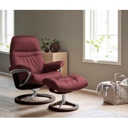 Relaxsessel stressless, B:79cm H:103cm T:73cm, rot, Leder BATICK: BATICK ist ein leicht korrigiertes, durchgef&auml;rbtes und genarbtes M&ouml;belleder, bei