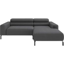 Home Affaire Ecksofa &raquo;Ecksofa, L-Form, incl. Kopfteilverstellung, Breite 223 cm&laquo; wahlweise elektrische Sitztiefenverstellung grau 100% Polyester B/H/T