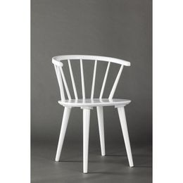 Esszimmerstuhl () 2 Stk.Holzstuhl, Massivholz, abgerundete Form, einladend, skandinavisch wei&szlig; Massivholz B/H/T: 55cm x 76cm, 2 Stk.