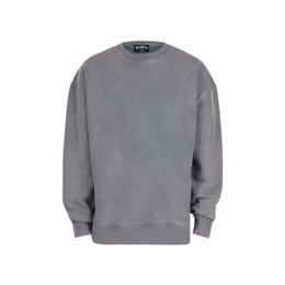 DROPSIZE Herren Sweater "Dropsize RAW EDGES CREWNECK", grau, Gr. XS, 70% Baumwolle, 30% Polyester, Sweatshirts