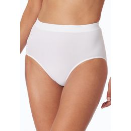 Schiesser Damen Slip "Classic Seamless", Gr. L, wei&szlig;, Single Jersey, Obermaterial: 93% Polyamid, 7% Elasthan, Unterhosen, ohne st&ouml;rende Seitenn&auml;hte,