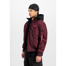 Herren Bomberjacke "MA-1 D-Tec", rot, Gr. M, Alpha Industries, Obermaterial: 100% Nylon, Futter: 100% Nylon, Kapuze: 75% Baumwolle, 25% Polyester,