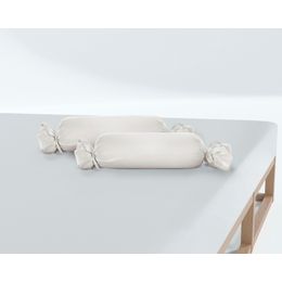 Nackenrollenbezug Biberna, B:15cm L:40cm, silber, Feinjersey, Obermaterial: 100% Baumwolle, Kissenbez&uuml;ge, "Michi", Jersey (1 Pack mit 2 St&uuml;ck),