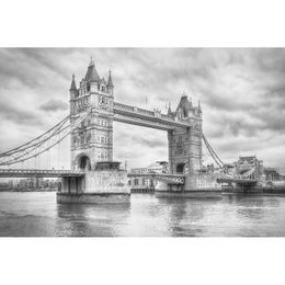 papermoon Fototapete &raquo;Retro Tower Bridge&laquo; bunt Vlies B/L: 3m x 2,23m, Bahnen: 6 Stk.