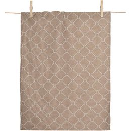 Pad Geschirrtuch &raquo;LUCK&laquo; Unverwechselbarer Pad-Stil, hochwertige Jacquard-Webung beige Baumwolle Baumwolle