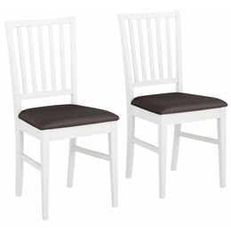 Esszimmerstuhl Home Affaire, B:44cm H:92cm T:50cm, braun, Fein strukturierter und pflegeleichter Webstoff;Aus 100% Polyester, St&uuml;hle, "Ruanda