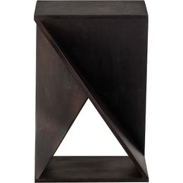 Woood Beistelltisch &raquo;Ikem aus Akazienholz mit Naturmaserung 41x41x61 cm&laquo; Tragkraft 50 kg, ausgepr&auml;gte Flamm- und Maserzeichnung braun B/H/T: 41cm x 