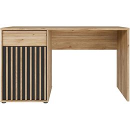 Schreibtisch FORTE, B:130cm H:76cm T:60cm, braun, Kinderzimmer, Tische, "Soft Close und Vollauszug, viel Stauraum, in 2 Farben erh&auml;ltlich"