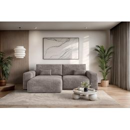 Ecksofa OTTO HOME, B:265cm H:89cm T:159cm, grau, 100% Polyester, Wohnzimmer, Sofas, "MATTS Schlafsofa mit Bettkasten, Ma&szlig;e B/T/H: 265/159/89 cm",