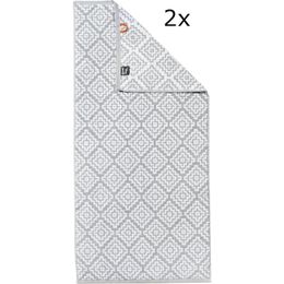 done. Handtuch Set &raquo;Daily Shapes Boho&laquo; Jacquardgewebe, modernes Rauten Muster wei&szlig; Jacquard-Walkfrottier, Jaquard-Walkfrottier 2 Stk., Jacquard-