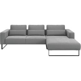 Ecksofa Musterring, B:292cm H:88cm T:185cm, grau, 94% Polyester, 6% Nylon, Wohnzimmer, Sofas, "JUSTB PM100, stilvoller Lounge-Komfort von