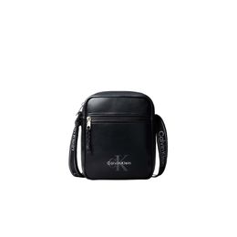 Calvin Klein Herren Umh&auml;ngetasche "BOLD LOGO WEBBING REPORTER", schwarz, Lederimitat, unifarben, Taschen, Schultertasche, Herren Body Bag mit