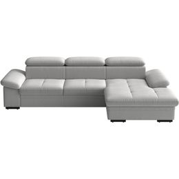 Sit & More Ecksofa SIT & MORE, B:260cm H:73cm T:174cm, grau, 100% Polyester, Wohnzimmer, Sofas, "Viola, L-Form, B: 260 cm", optional Schlaffunktion,inkl