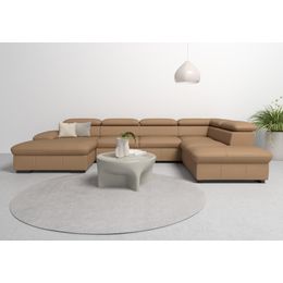 Wohnlandschaft OTTO HOME, B:350cm H:73cm T:228cm, braun, Luxus-Microfaser in Lederoptik (100% Polyester);Microfaser in Antiklederoptik (100%