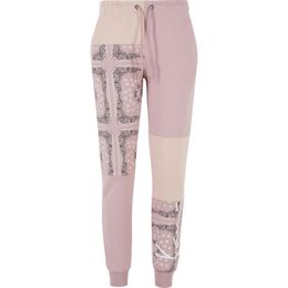Karl Kani Damen Jogginghose "Karl Kani Damen", rosa, Gr. L, 80% Baumwolle, 20% Polyester, Hosen