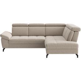 Sit & More Ecksofa SIT & MORE, B:254cm H:84cm T:197cmtaupe, 95% Polyester 5% Polyamid, Wohnzimmer, Sofas, "Vanity; L-Form, B. 254 cm", Inkl.Sitz-,Kopf-und