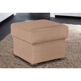 Sit & More sit&more Hocker &raquo;Benson&laquo; braun Luxus-Kunstleder;NaturLeder (der Sockel ist in passendem Kunstleder bezogen);Luxus-Microfaser Altara Nubuck B/H/T: 58cm
