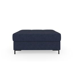 Polsterhocker DOMO collection, B:100cm H:46cm T:70cm, blau, 100% Polyester, Hocker, "Capelo bequem, Federkernunterfederung, B/T 100/70cm", inklusive