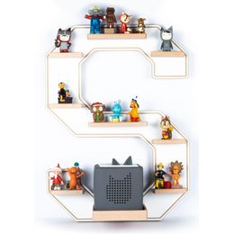 Wandregal BOARTI, B:40cm T:19cm, wei&szlig;, K&uuml;che, Regale, "Holz Regal Buchstabe S f&uuml;r Toniebox Tonies Figuren"