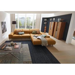 Musterring Wohnlandschaft &raquo;MR 2490 Ecksofa mit erstklassigem Sitzkomfort, Long-Life-Leder&laquo; Bronze-Fu&szlig; Sitzh&ouml;he 46cm, wahlweise mit Funktionen, Ma&szlig;e 342 x 207 cm 