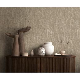 Livingwalls LIVING WALLS Vliestapete "Strukturtapete 3D-Effekt Farbvarianten modern", B/L: 0,53m x 10,05m, Rollen: 1, beige, Wohnzimmer, Tapeten