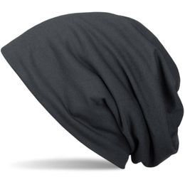 styleBREAKER Herren Beanie "Unifarbene Beanie M&uuml;tze mit Fleece", grau, Modisch, 50% Viskose CV. 50% Polyester PES., M&uuml;tzen