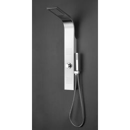 Duschs&auml;ule MARWELL, H:100cm, silber, Brausegarnituren, "Toya", inkl. Duschkopf, Handbrause und Massaged&uuml;sen